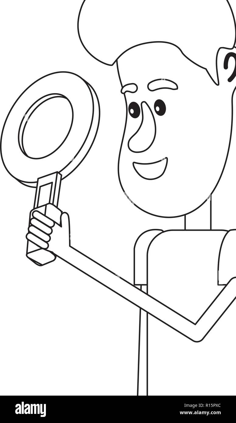 Template white paper magnifying Stock Vector Images - Alamy