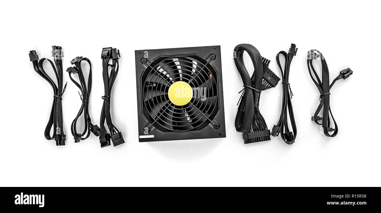 Power supply for computer isolated on white background Stock Photo - Alamy