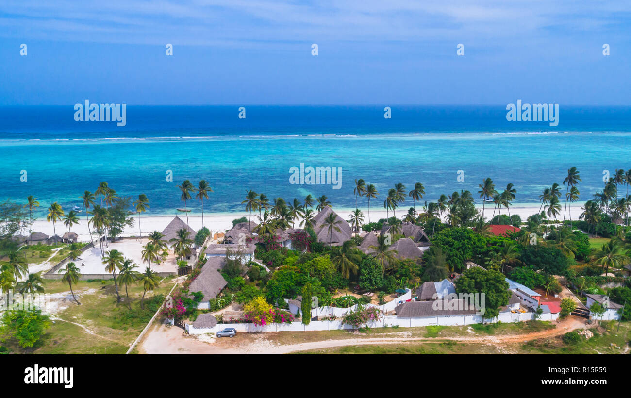 Aerial. Matemwe, Zanzibar. Tanzania Stock Photo - Alamy