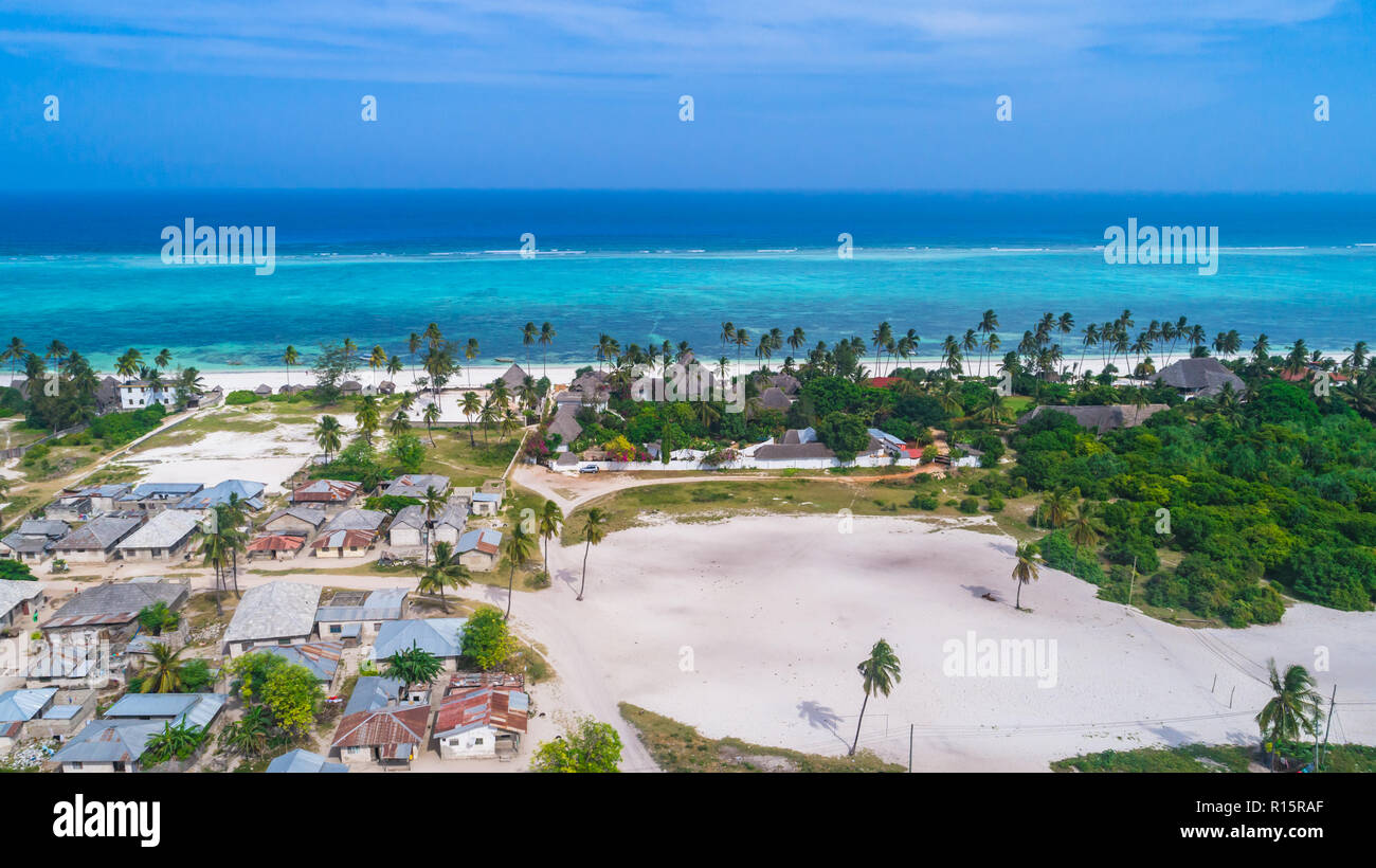 Aerial. Matemwe, Zanzibar. Tanzania Stock Photo - Alamy