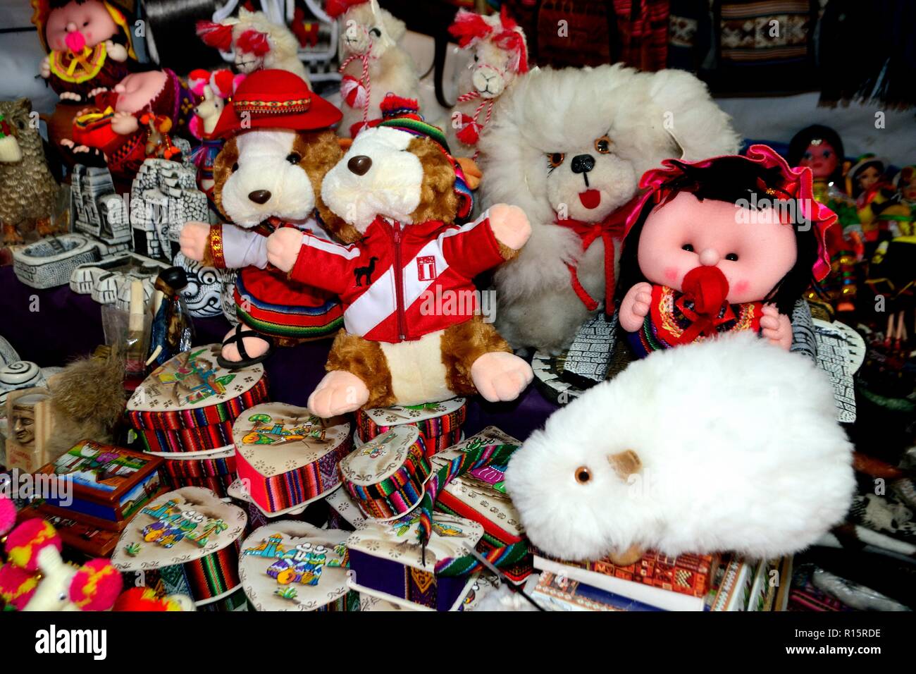 Guinea pig puppet- Market in HUARAZ. Department of Ancash.PERU Stock ...