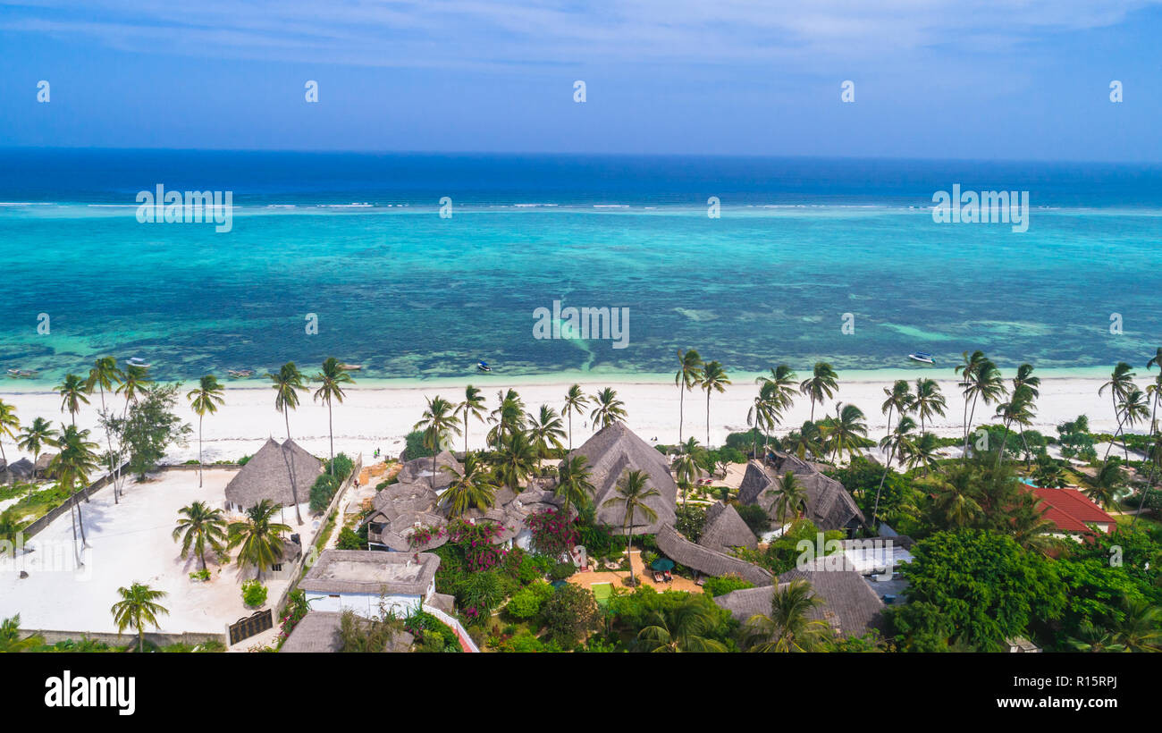 Aerial. Matemwe, Zanzibar. Tanzania Stock Photo - Alamy