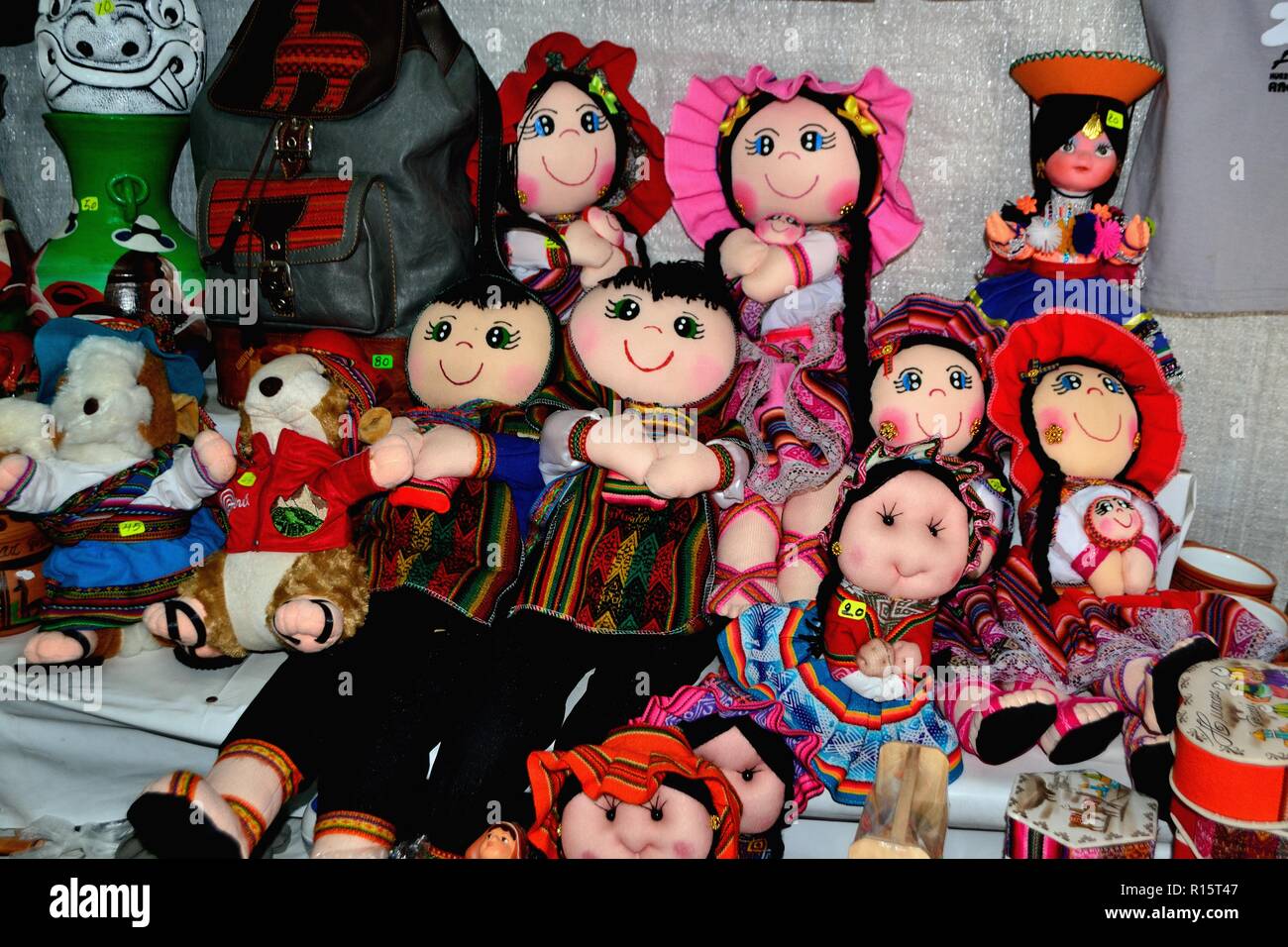 Dolls- Market in HUARAZ. Department of Ancash.PERU Stock Photo - Alamy