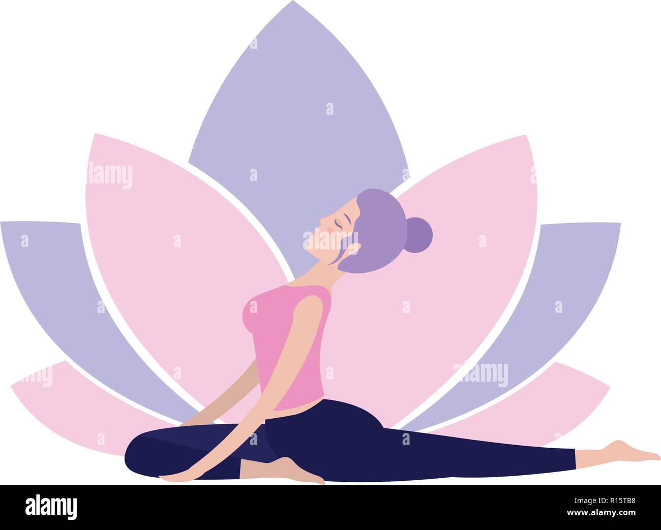 Woman and yoga Stock Vector Image & Art - Alamy