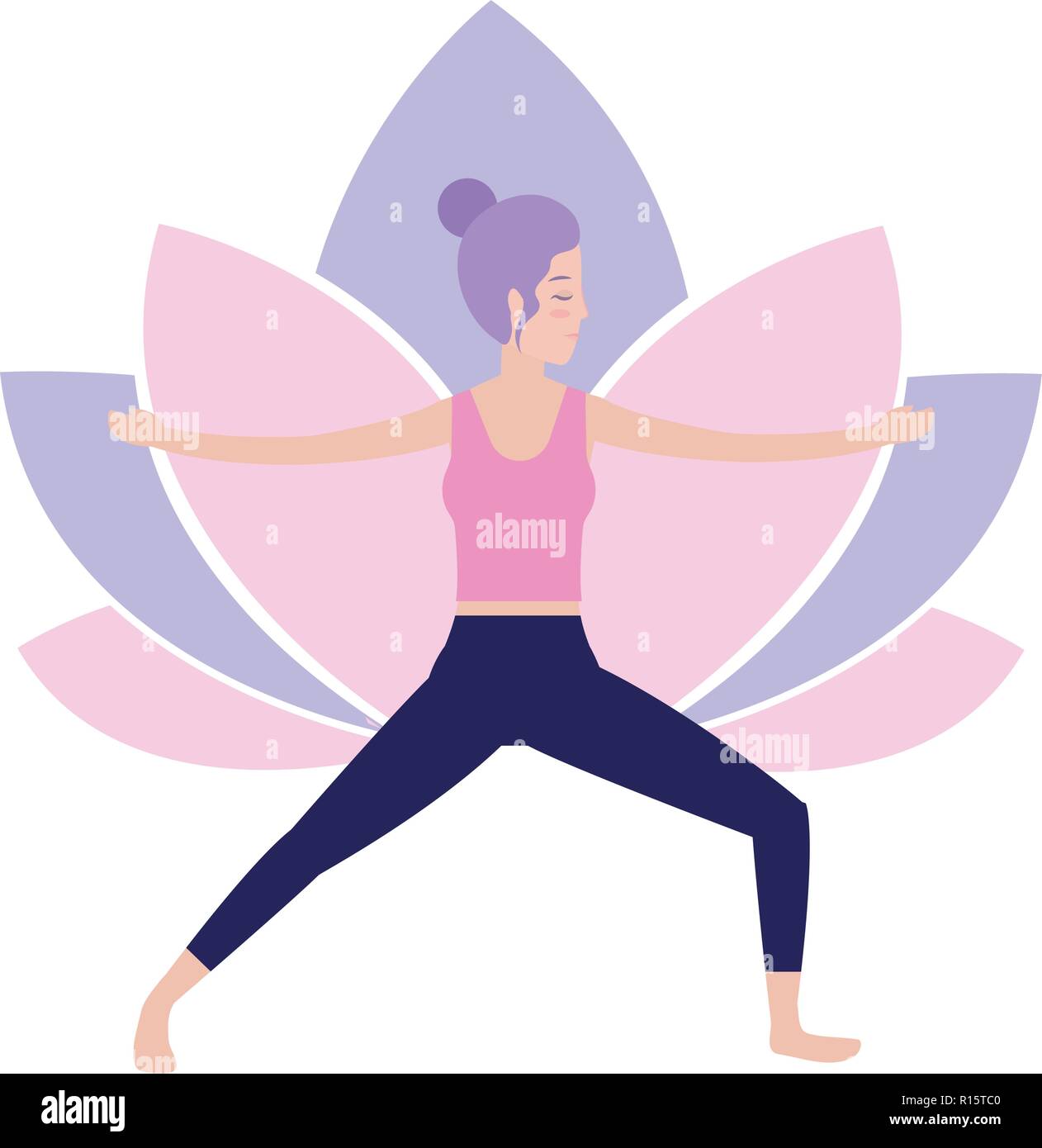 Woman and yoga Stock Vector Image & Art - Alamy