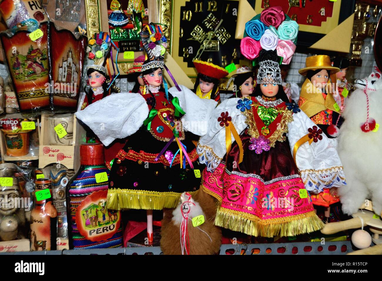 Dolls- Market in HUARAZ. Department of Ancash.PERU Stock Photo - Alamy