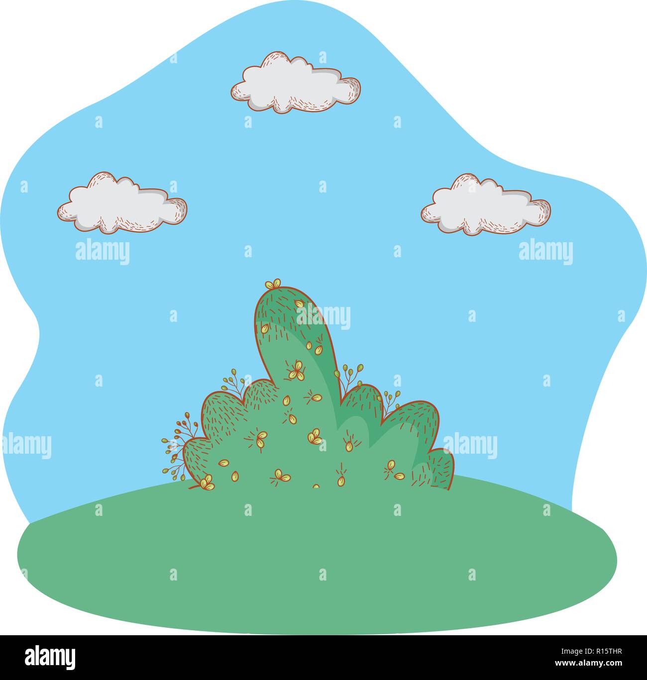 outdoors landscape scenery cartoon Stock Vector Image & Art - Alamy
