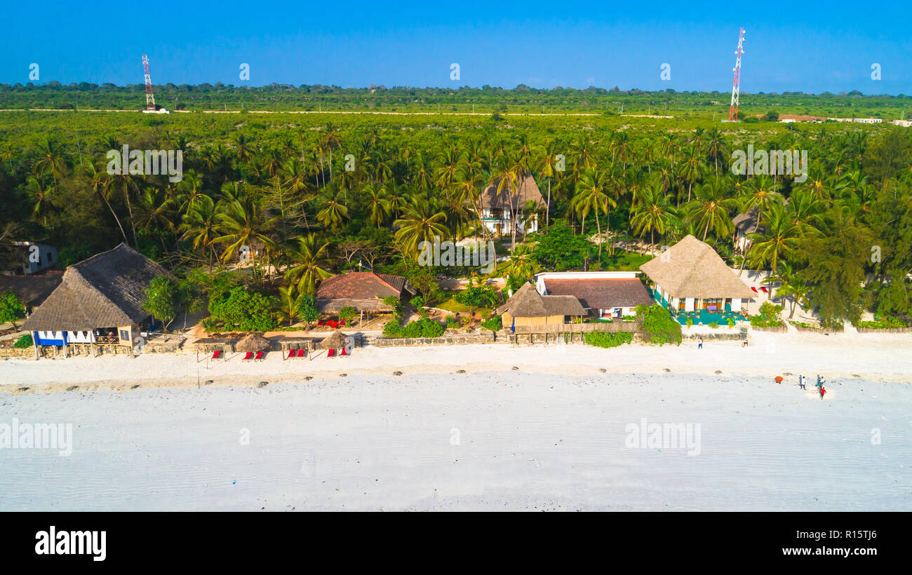 Aerial. Matemwe, Zanzibar. Tanzania Stock Photo - Alamy
