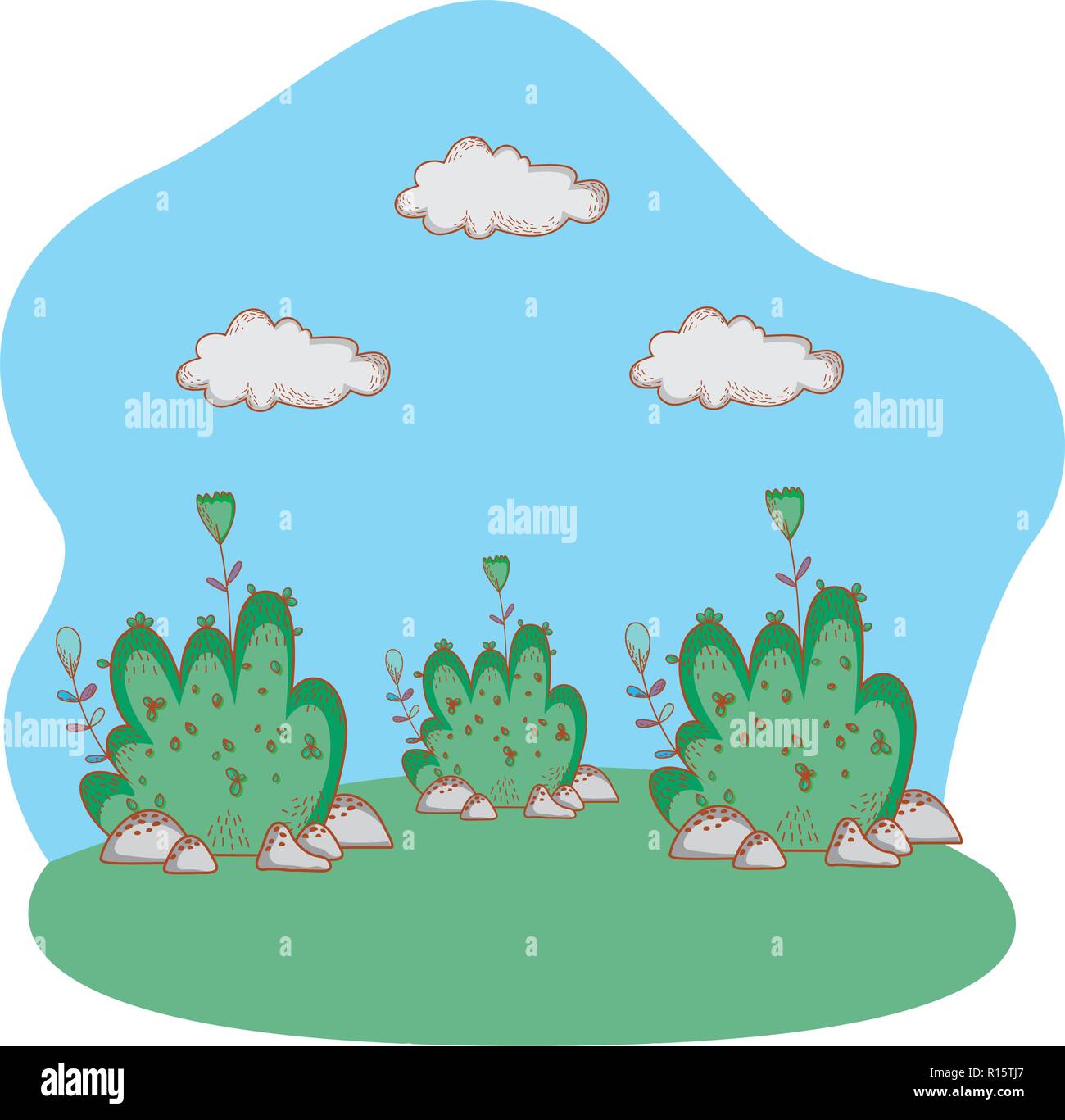 outdoors landscape scenery cartoon Stock Vector Image & Art - Alamy