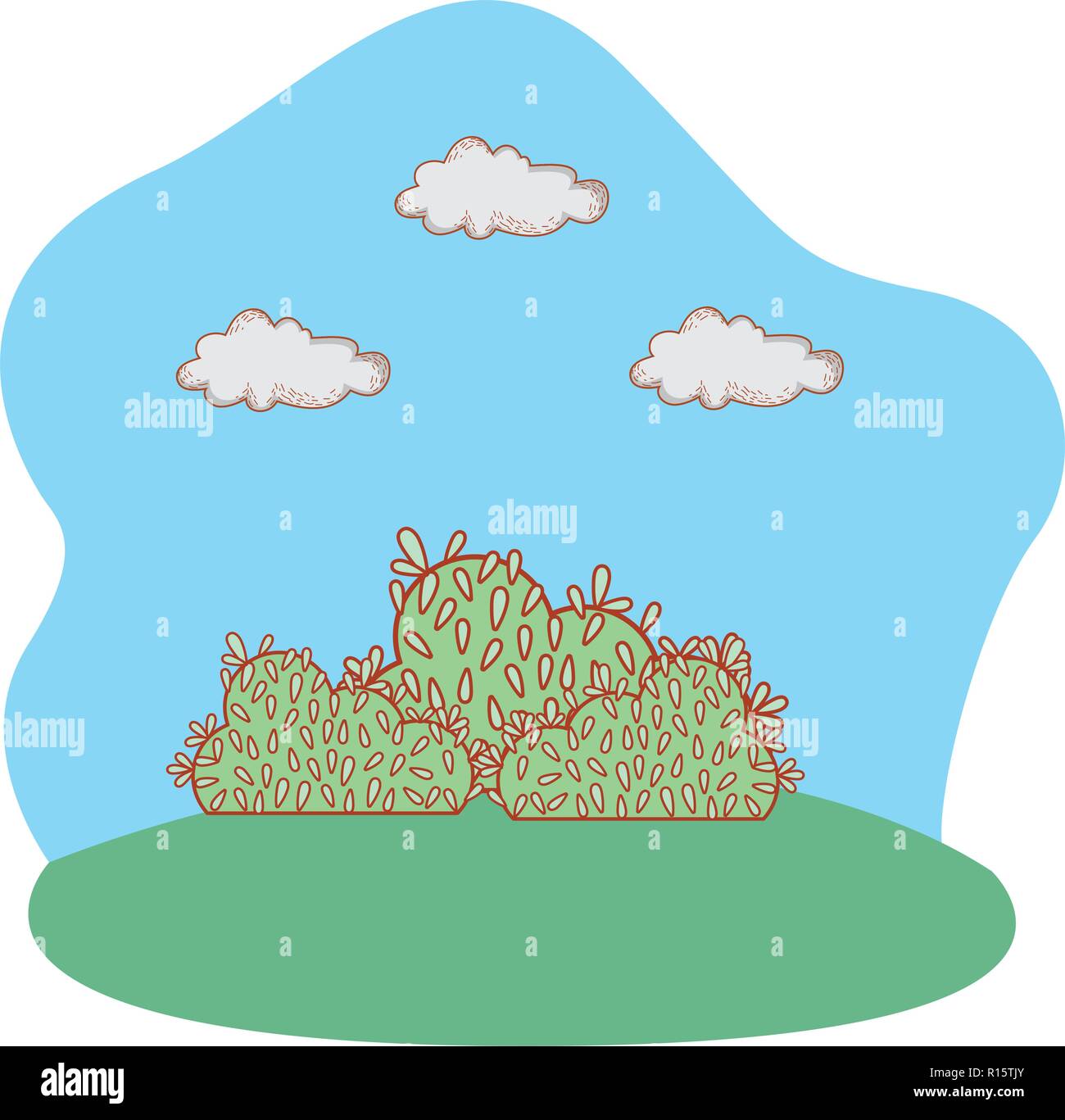 outdoors landscape scenery cartoon Stock Vector Image & Art - Alamy
