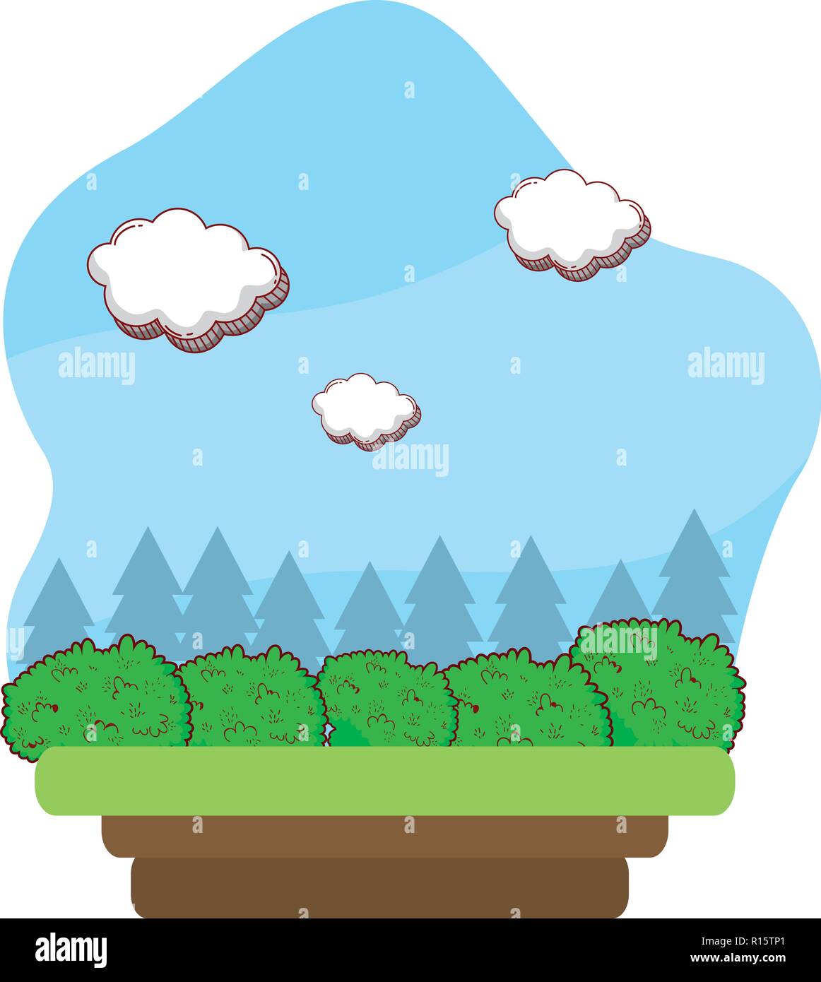 outdoors landscape scenery cartoon Stock Vector Image & Art - Alamy
