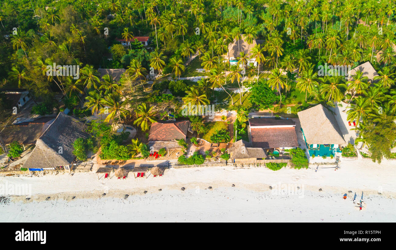 Aerial. Matemwe, Zanzibar. Tanzania Stock Photo - Alamy