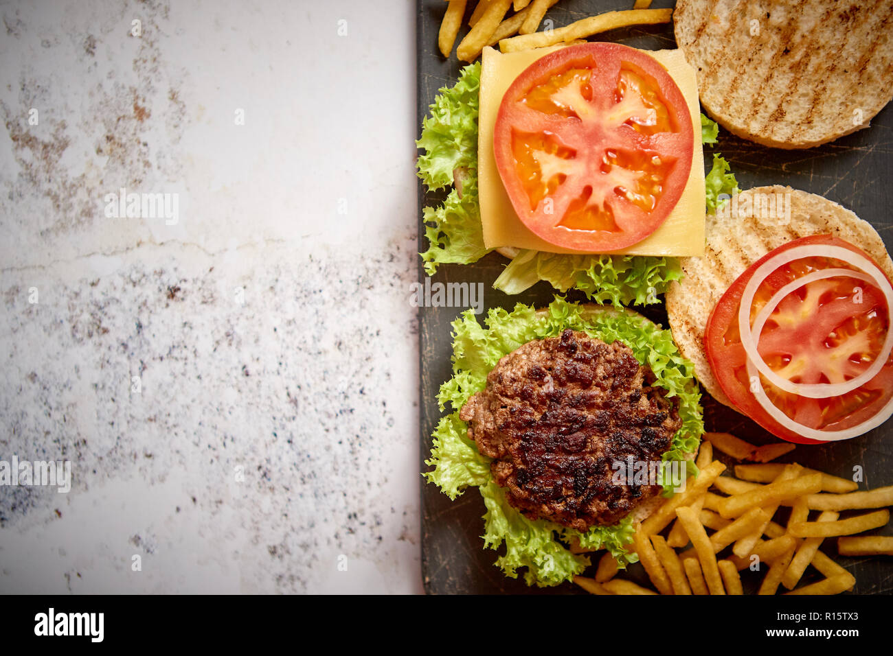 Side view burgers hi-res stock photography and images - Alamy