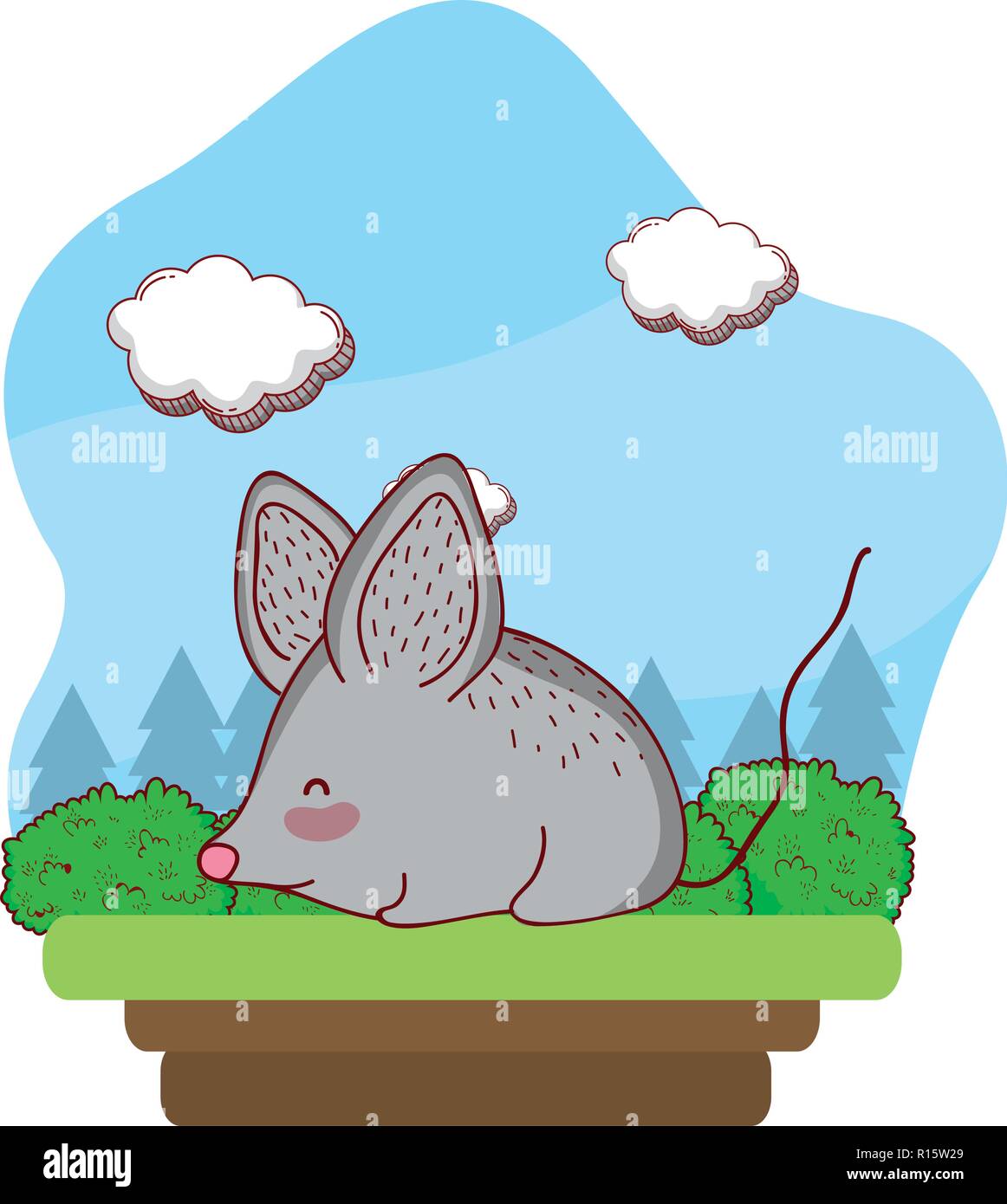 mouse outdoors cartoon Stock Vector Image & Art - Alamy