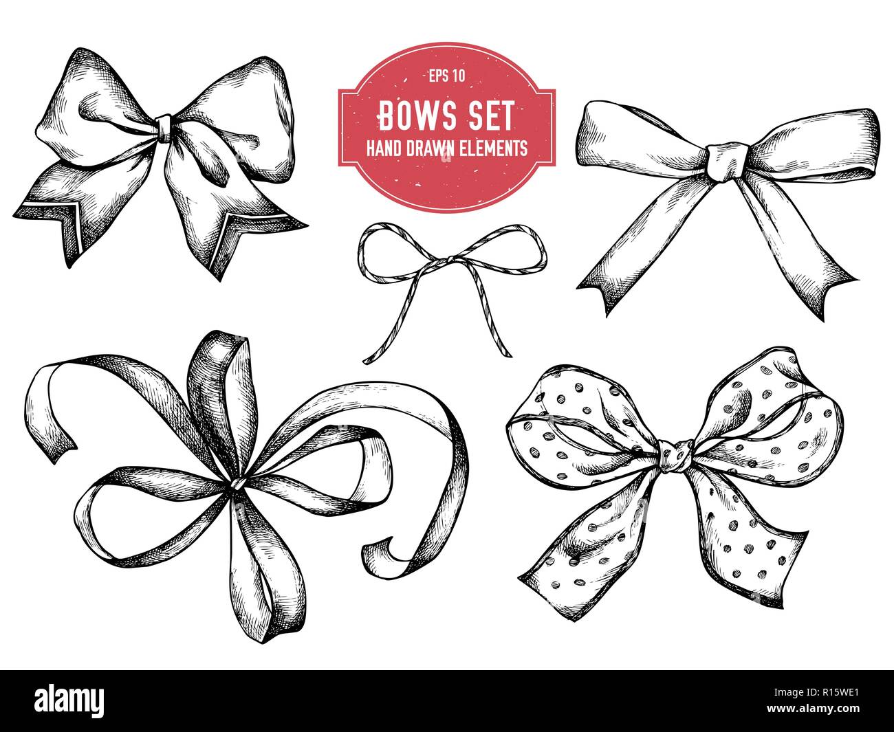Hand drawn bow hi-res stock photography and images - Alamy