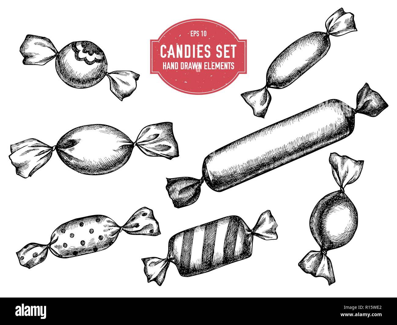 Vector collection of hand drawn sweets Stock Vector Image & Art - Alamy