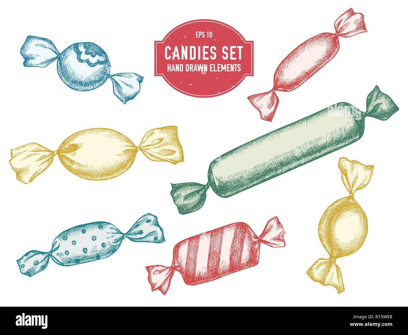 Vector collection of hand drawn sweets Stock Vector Image & Art - Alamy