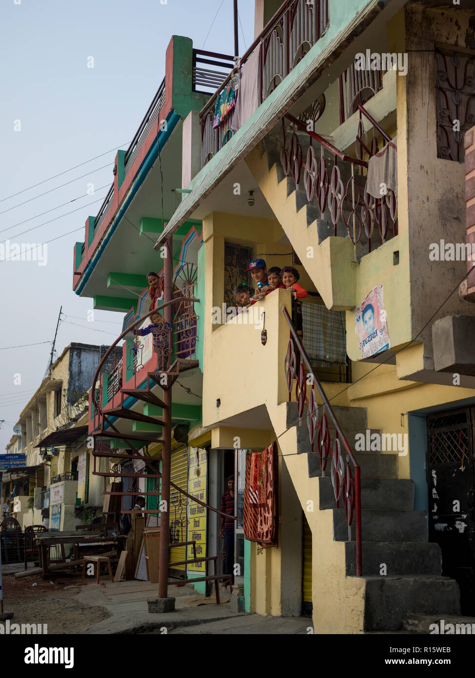 Buildings in the town of Narendranagar, Tehri Garhwal, Uttarakhand ...