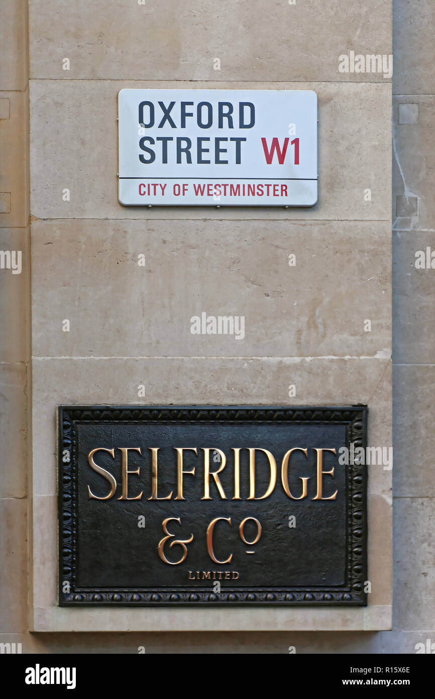London, United Kingdom - November 21, 2013: Selfridge Luxury Department ...