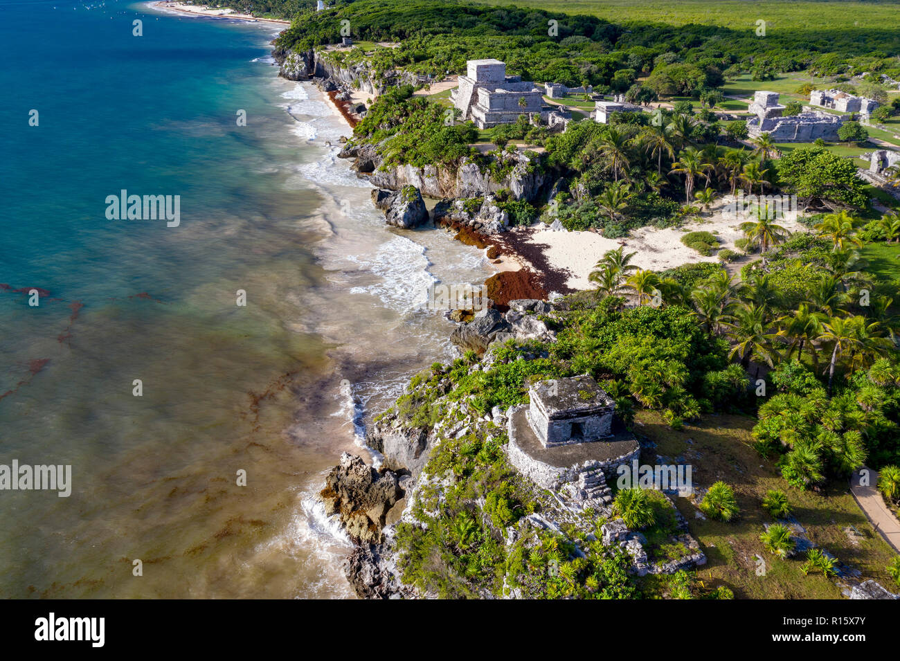 Tulum ruins aerial hi-res stock photography and images - Alamy