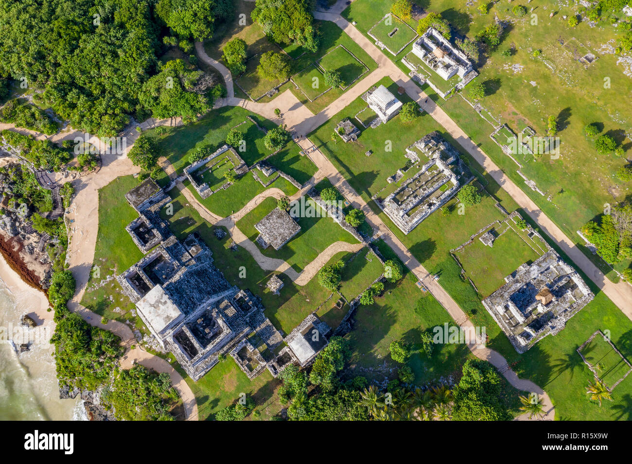 Tulum ruins aerial hi-res stock photography and images - Alamy