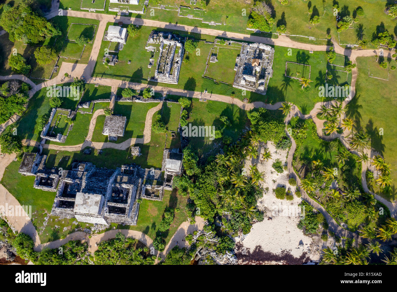 Tulum ruins aerial hi-res stock photography and images - Alamy