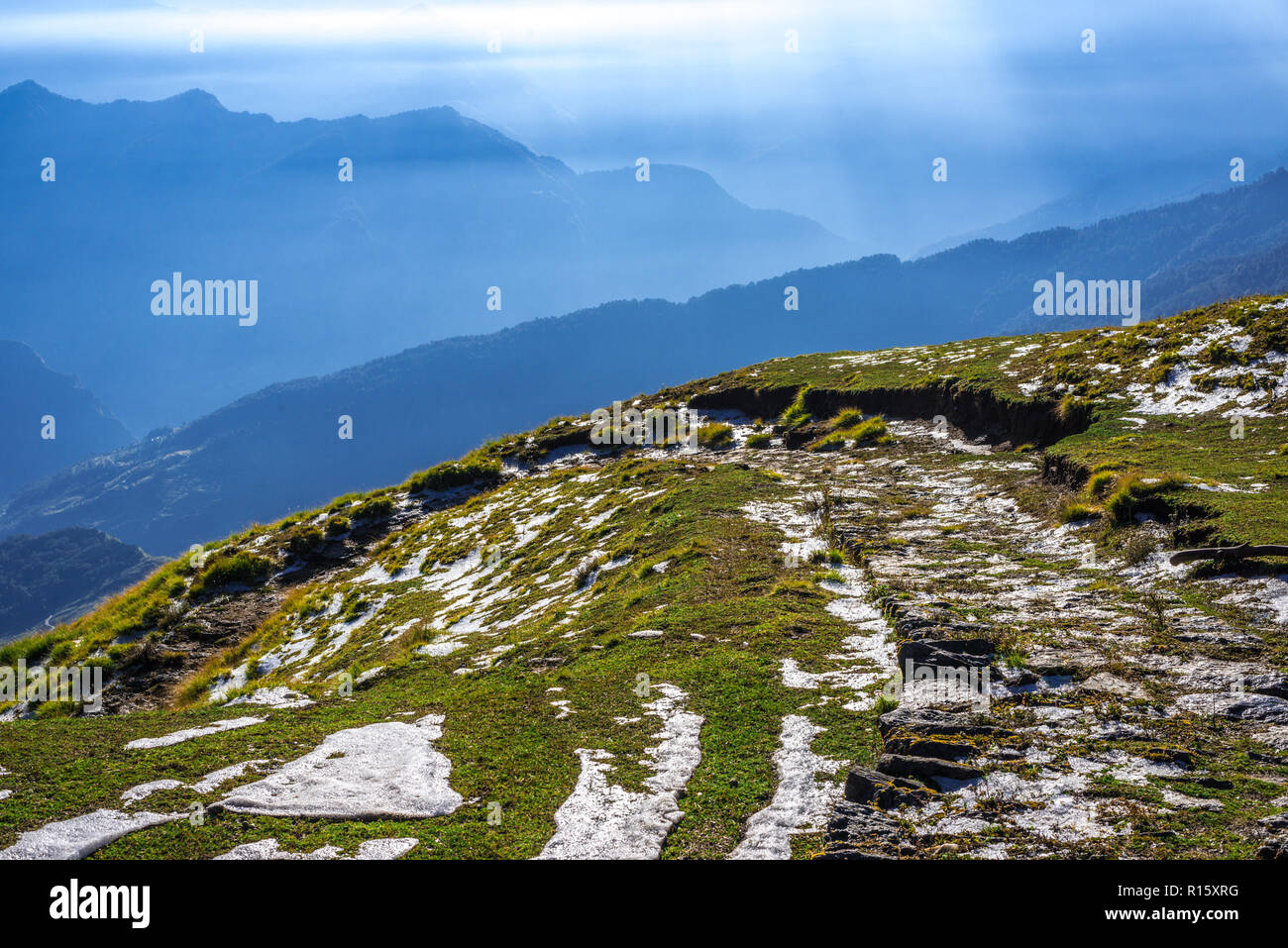 View From Khaliya Top Trek, Munsyari - Uttrakhand Stock Photo - Alamy