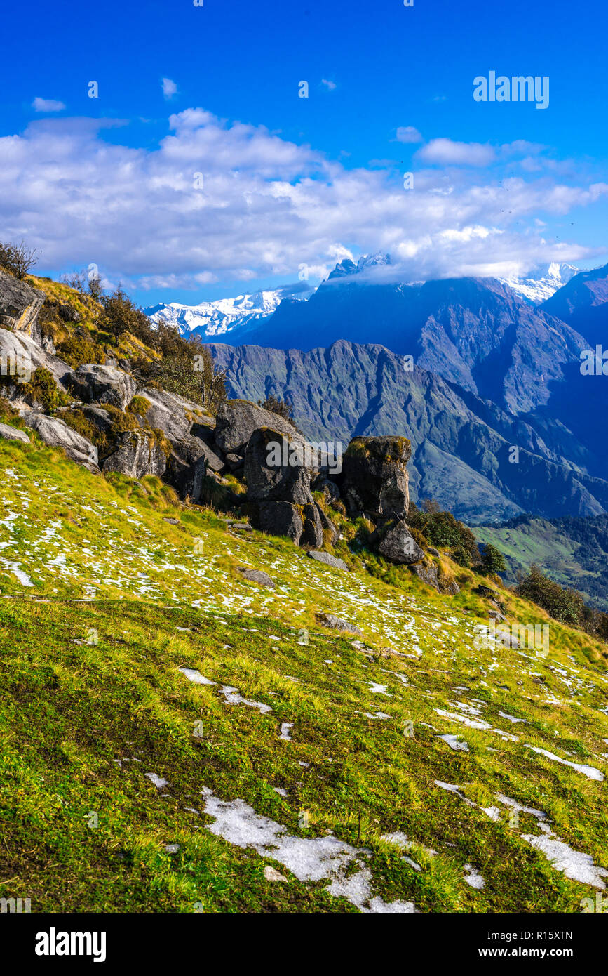 View From Khaliya Top Trek, Munsyari - Uttrakhand Stock Photo - Alamy