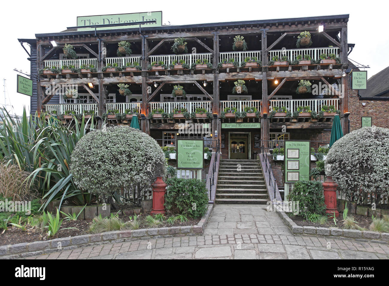 London, United Kingdom - January 25, 2013: The Dickens Inn Timber ...