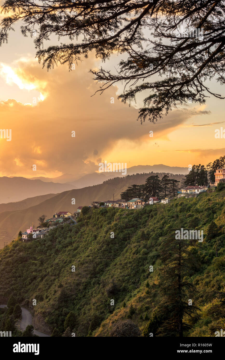 Sunset in Chakrata, Jaunsar-Bawar, Uttrakhand, India Stock Photo - Alamy