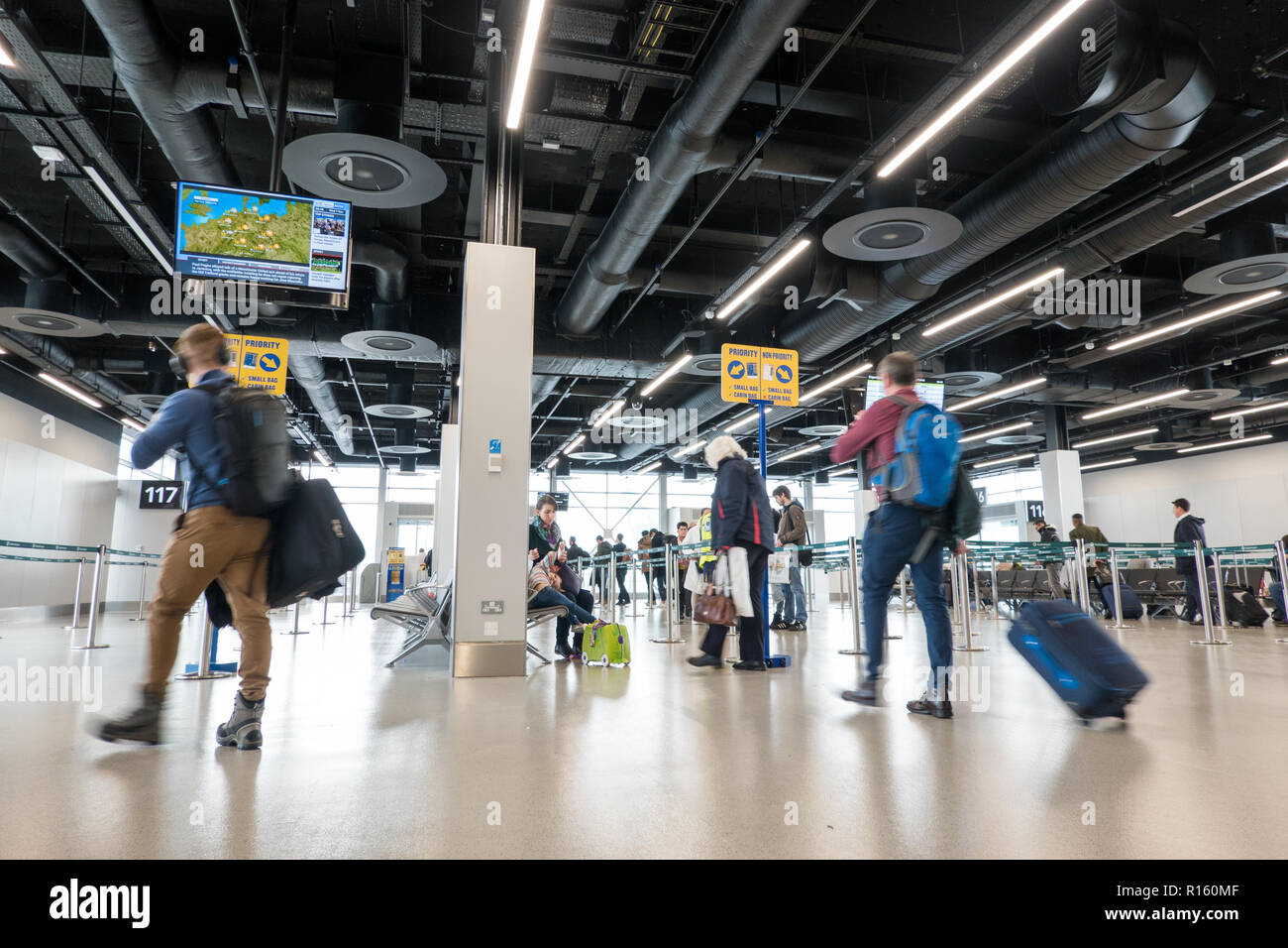 Passengers at departure gate at Dublin Airport Stock Photo - Alamy