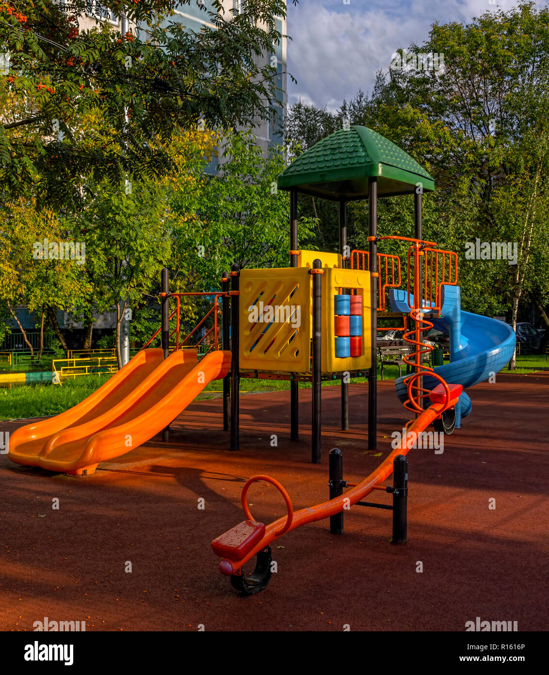 children playground in the park Stock Photo - Alamy