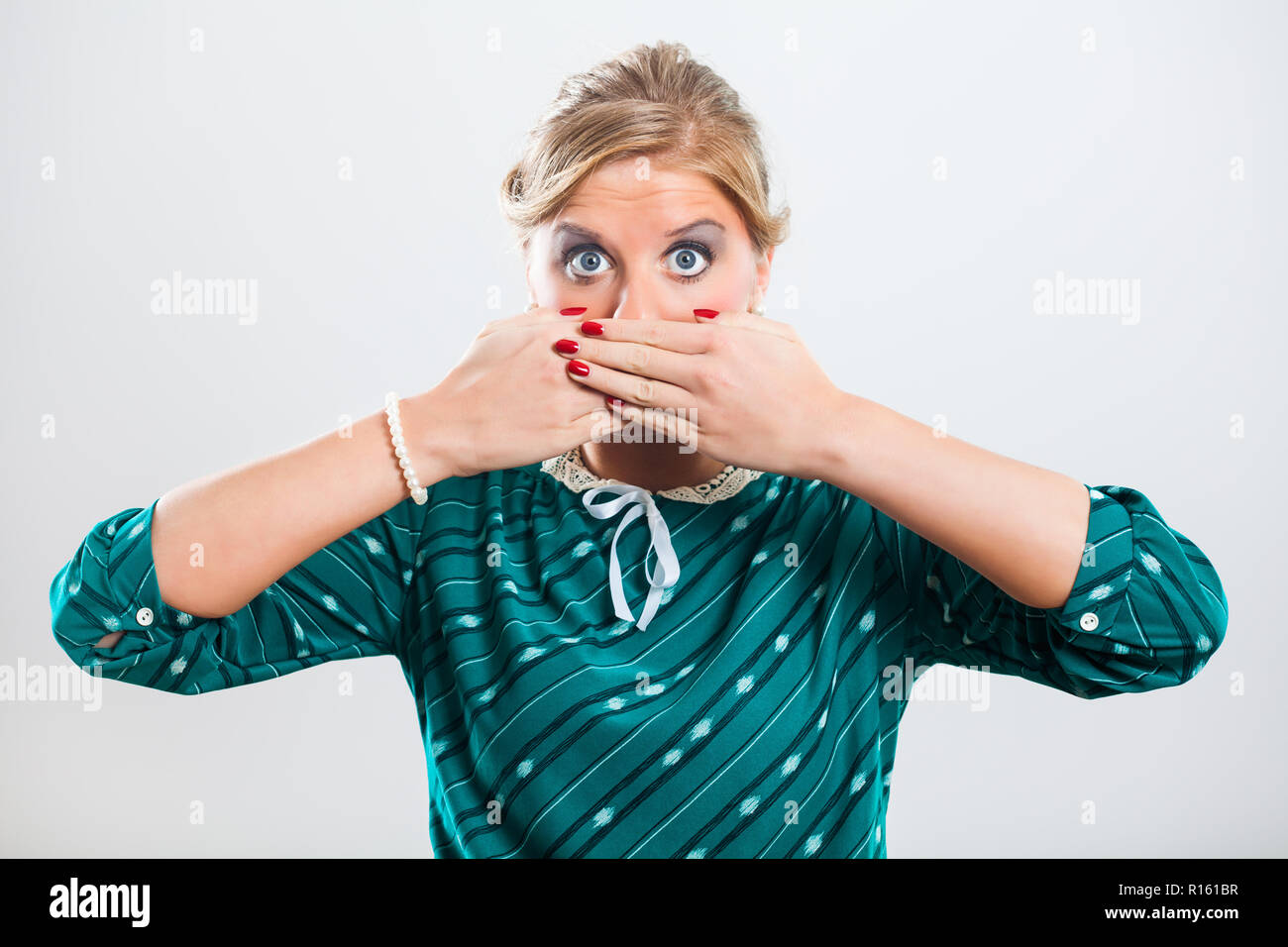 I will not say anything! Stock Photo - Alamy
