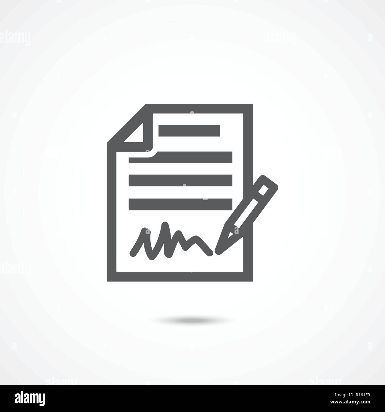 Contract paper icon hi-res stock photography and images - Alamy