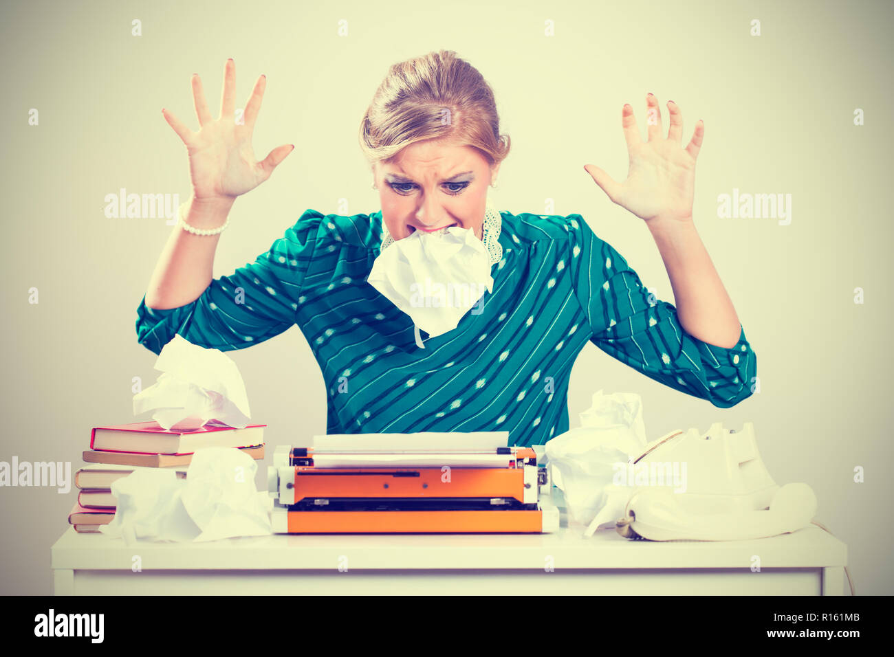 Frustration at work.Toned image Stock Photo - Alamy