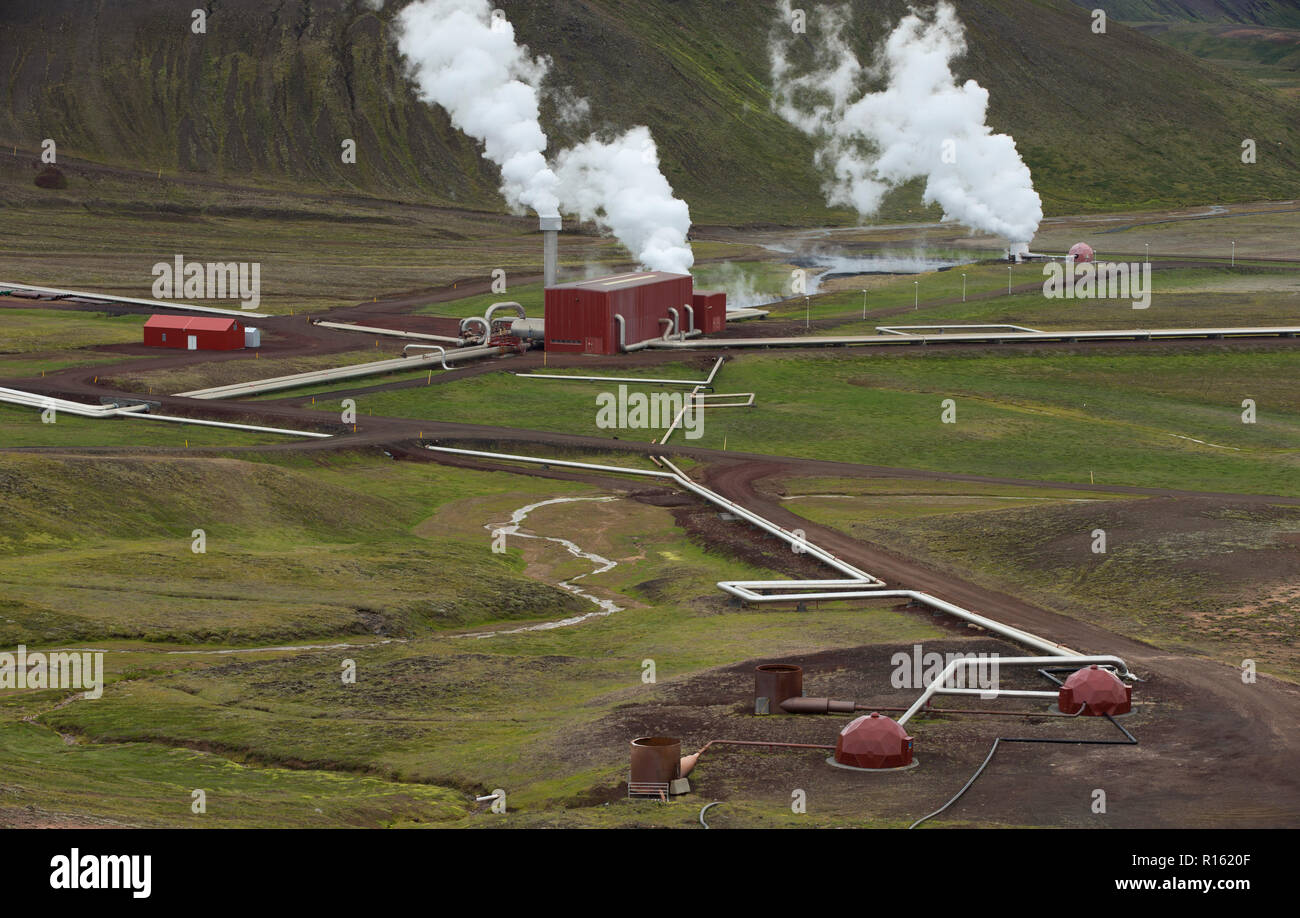 Krafla Geothermal Station in Northern Iceland Stock Photo - Alamy