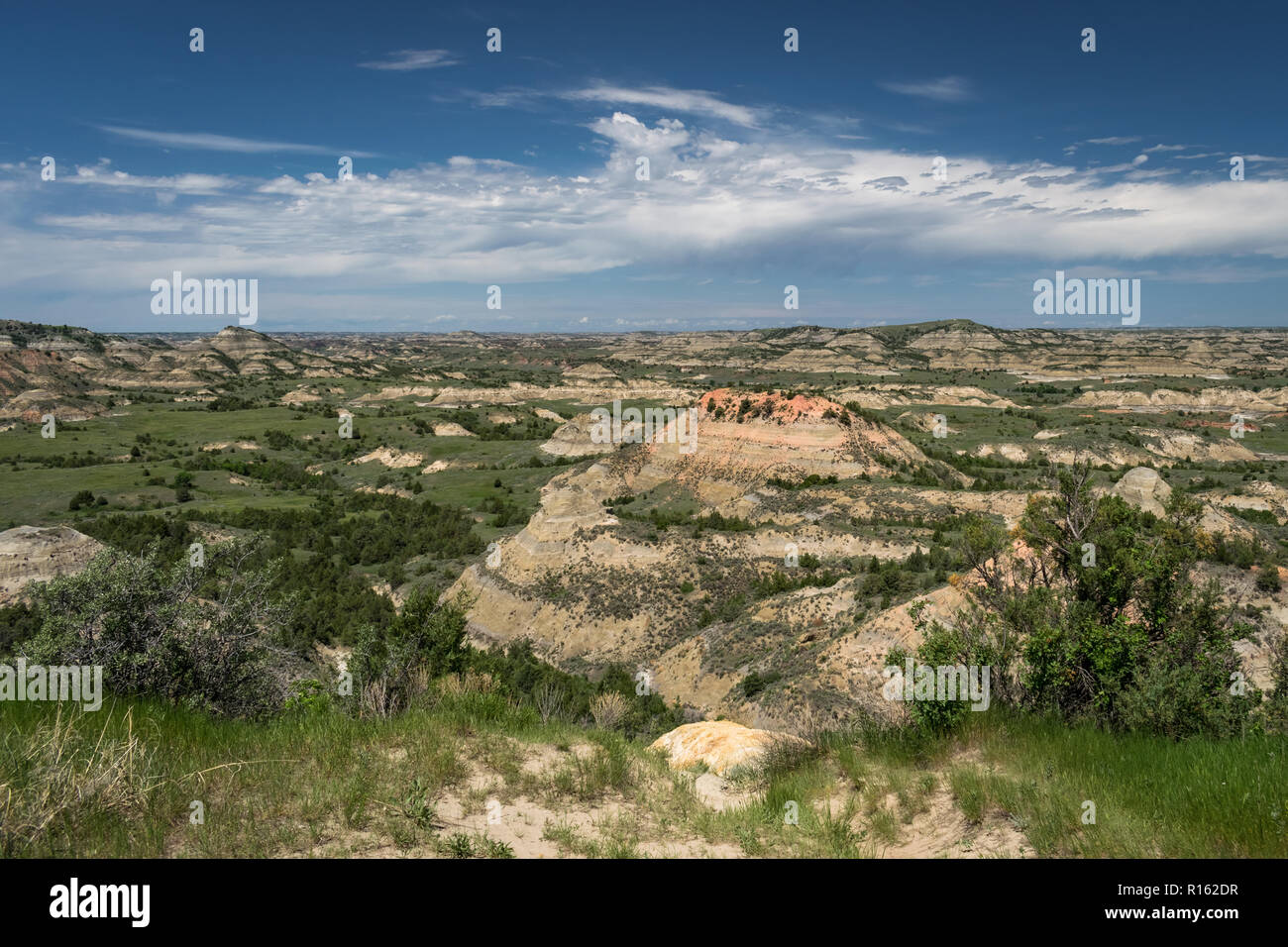 View of Theodore Roosevelt National Park in North Dakota, United States ...