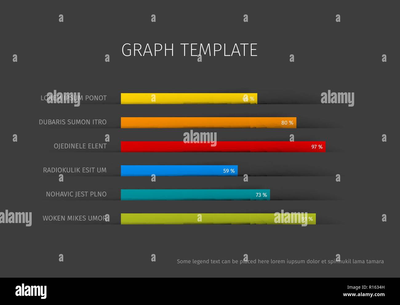 Vector flat design statistics column horizontal graph template for your ...