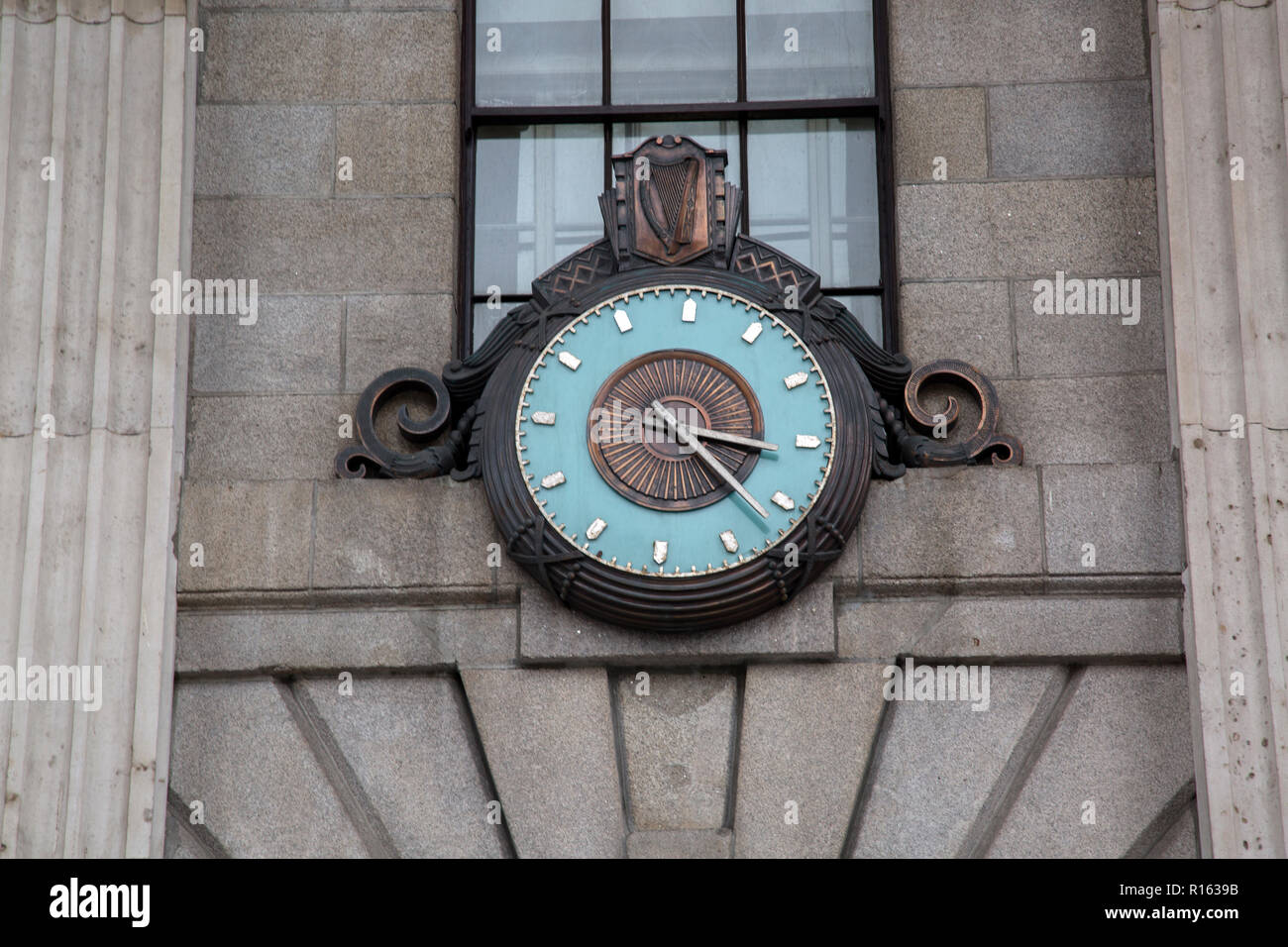 Clock on General Post Office, Dublin, Ireland Stock Photo - Alamy