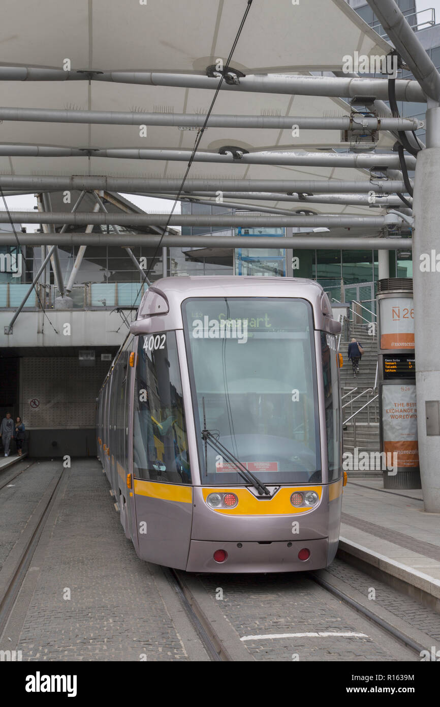 Tram at Connolly Station; Dublin; Ireland Stock Photo - Alamy