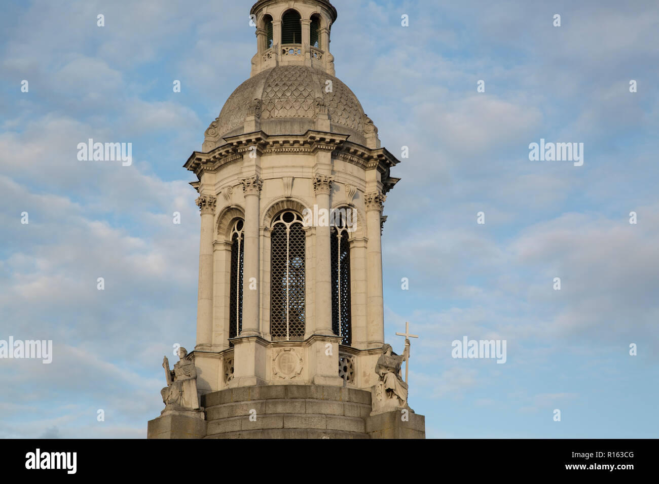 Library Square and Campanile, Trinity College, Dublin, Ireland Stock ...