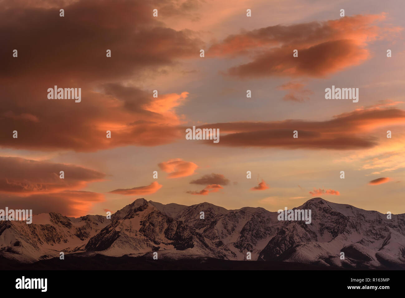 Pink Sunset Mountains