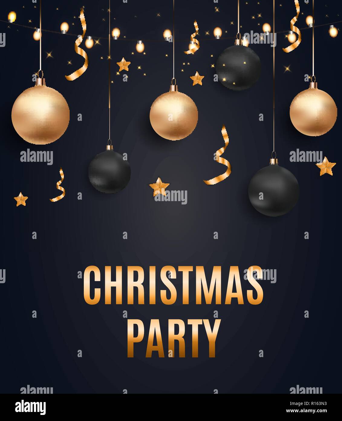Christmas Party Background. Vector Illustration Stock Vector Image ...