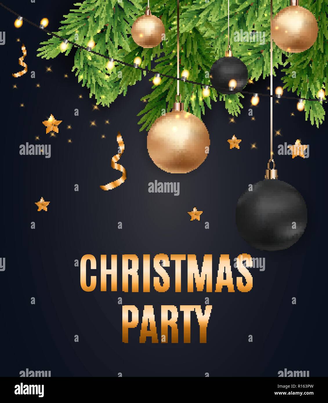 Christmas Party Background. Vector Illustration Stock Vector Image ...