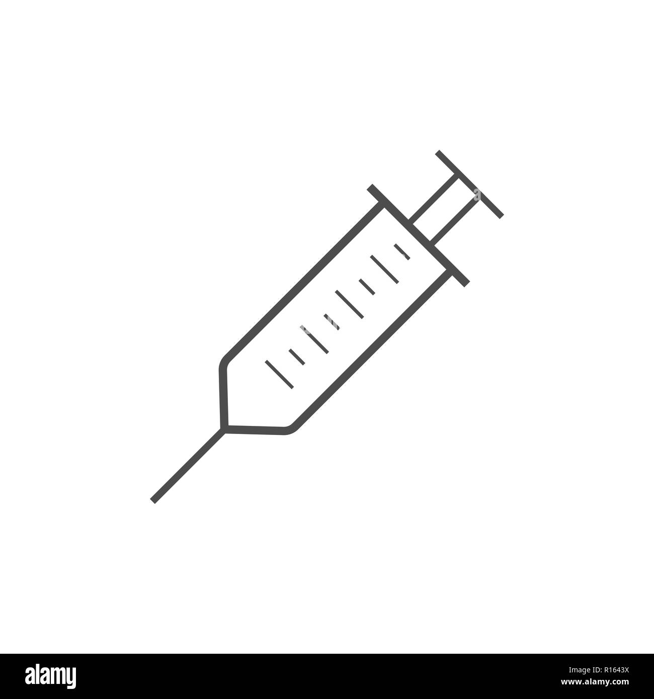 Medical syringe icon. Injection, medical, needle, syringe, vaccinations ...