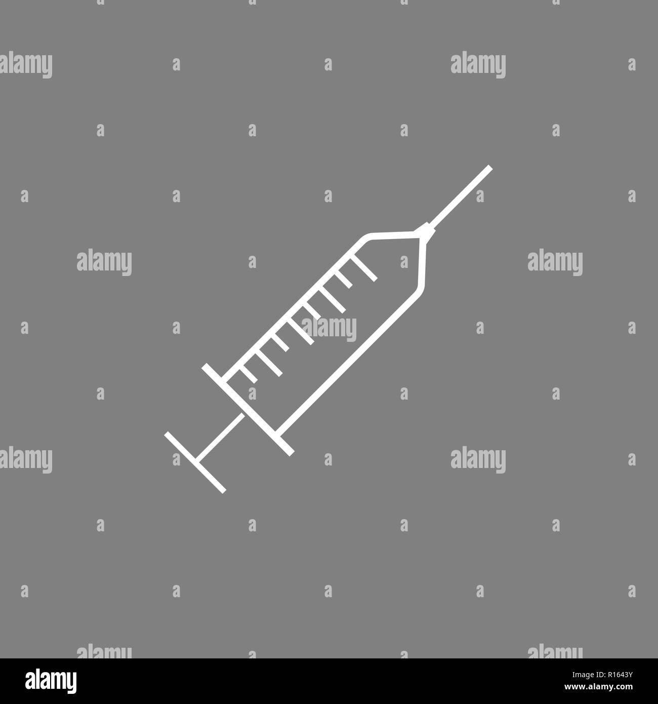 Medical syringe icon. Injection, medical, needle, syringe, vaccinations ...