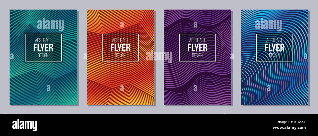 Set of flyer, posters, banners, placards, brochure design templates A6 ...