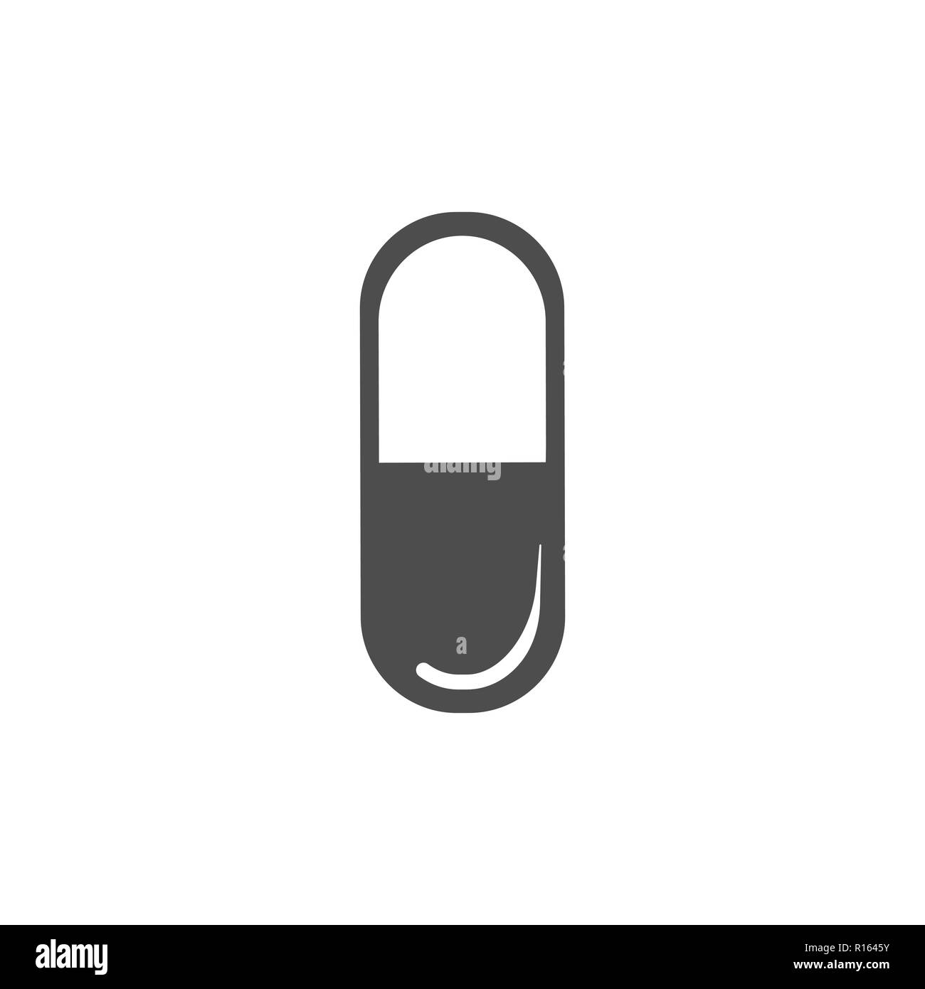 Pill icon. Medical drug pill. Vector illustration, flat design Stock ...