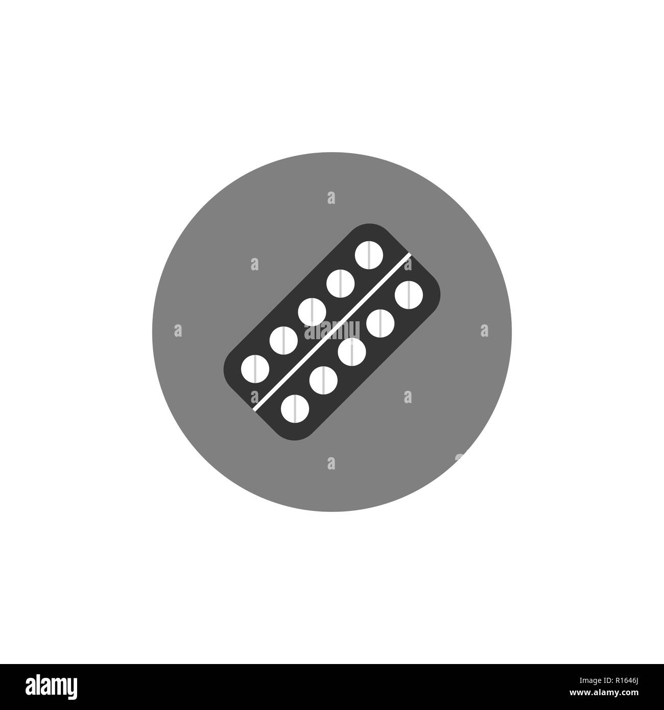Pill icon. Medical drug pill. Vector illustration, flat design Stock ...