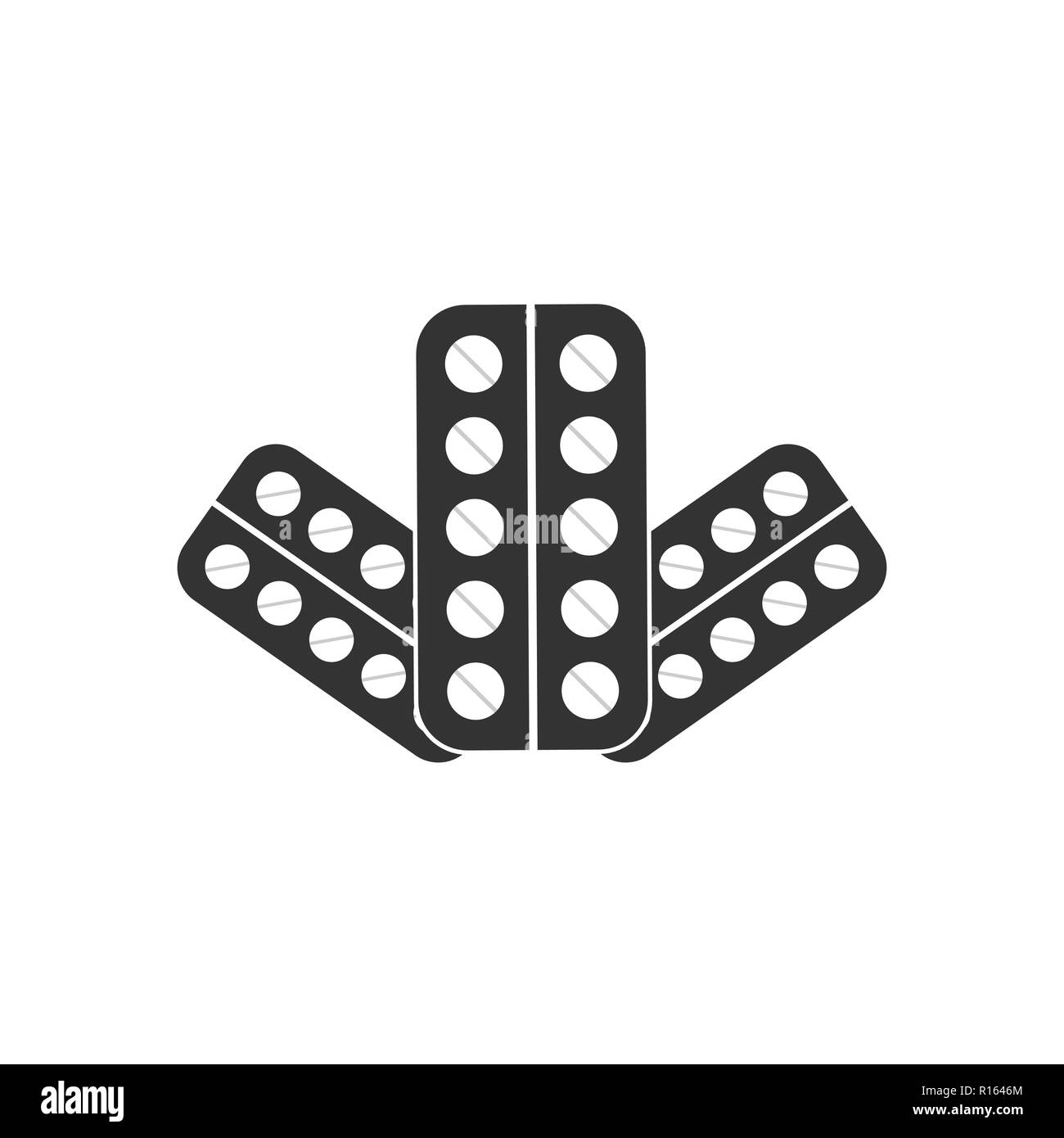 Pill icon. Medical drug pill. Vector illustration, flat design Stock ...